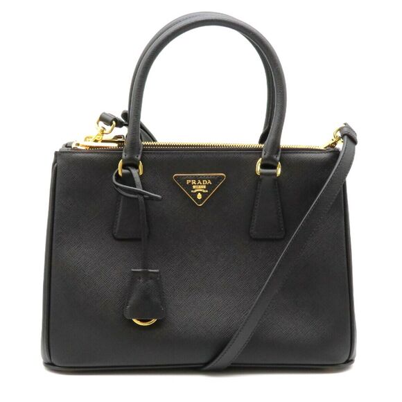 Prada | Bags | Pradagalleria Saffiano Leather Medium Bag 2 Way Shoulder Tote Bag Black | Poshmark